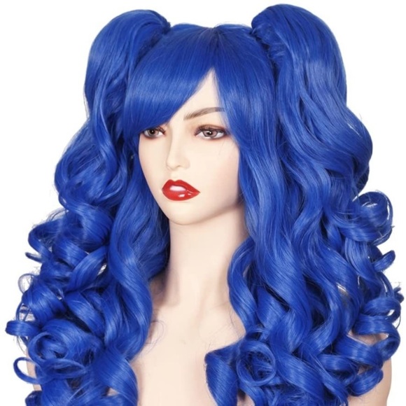 sheerbeautejewelry | Hair | Blue Long Curly Ponytail Wigs | Poshmark